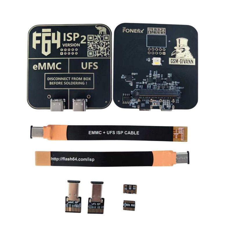 Flash 64 ISP v2 eMMC/UFS Adapter Set - All Spares