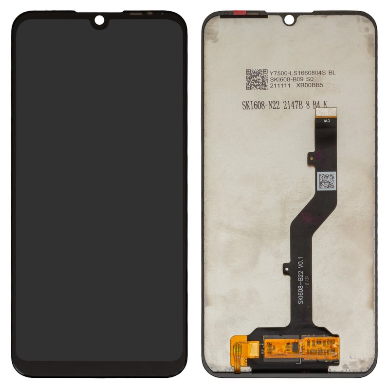 LCD compatible with ZTE Blade A51 Lite, (black, without frame, Original ...